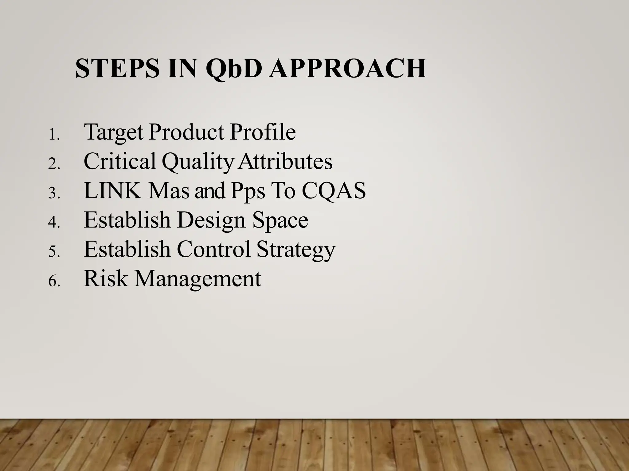 QBD IN PHARMACEUTICAL DEVELOPMENT | PPTX