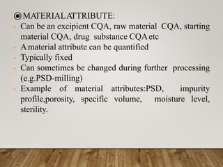 QBD IN PHARMACEUTICAL DEVELOPMENT | PPTX | Chemistry | Science