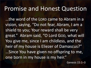 Man of Faith: Conversation with God Genesis 15 | PPT