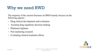 Impact of Real world data in Pharmacovigilance and Regulatory Decision ...