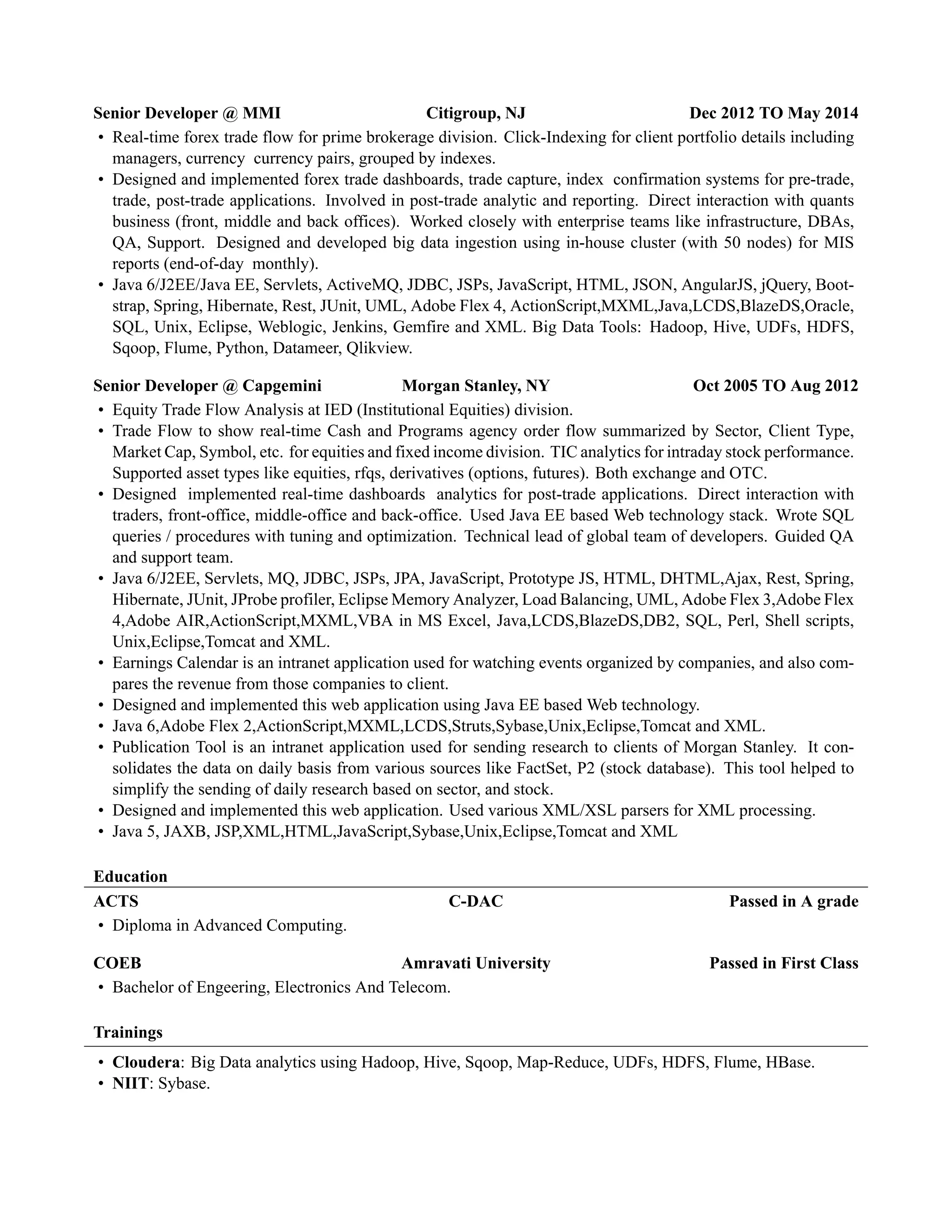 Resume - Manohar Joshi | PDF