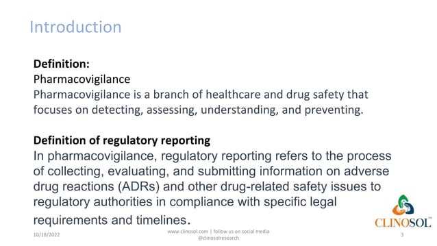 Regulatory Reporting in Pharmacovigilance: Compliance and Best ...