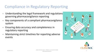Regulatory Reporting in Pharmacovigilance: Compliance and Best ...