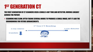 Computer tomography history and its generation | PPTX