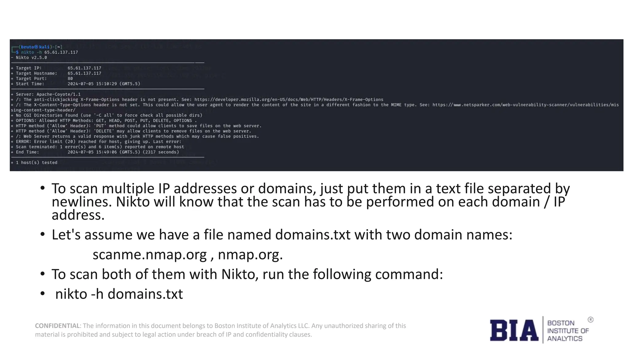 Exploring Kali Linux Tools for Website Scanning via IP Address | PPTX