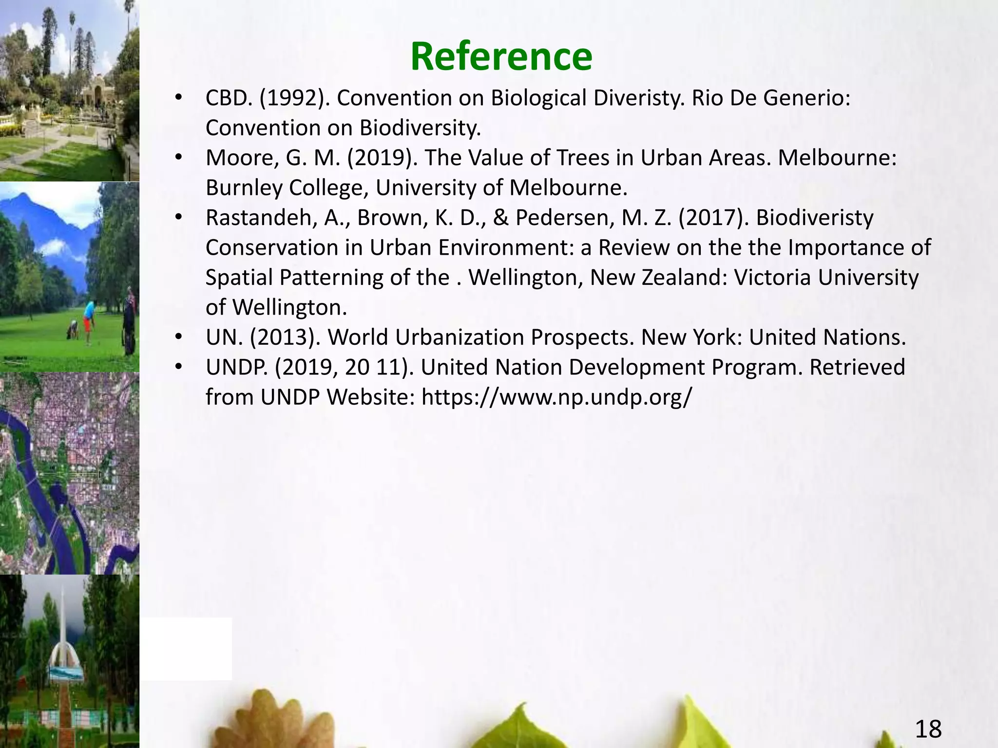 Role of Urban Areas in Biodiversity Conservation | PPTX