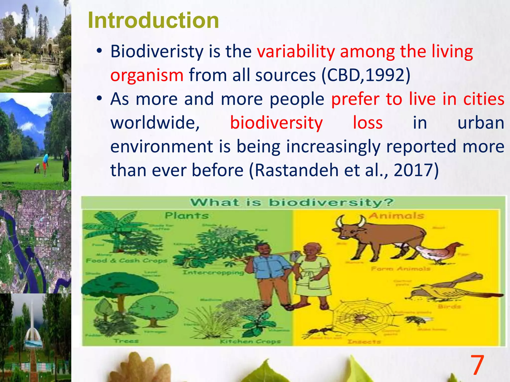 Role of Urban Areas in Biodiversity Conservation | PPTX