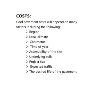 COOL PAVEMENTS | DOCX