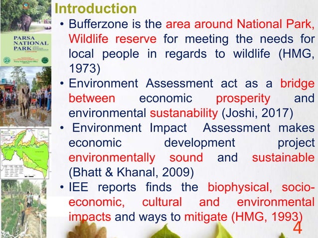 Environment Assessment of Bufferzone Management Plan | PPT