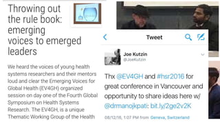 Being an emerging voice, and global health discourse | PPT