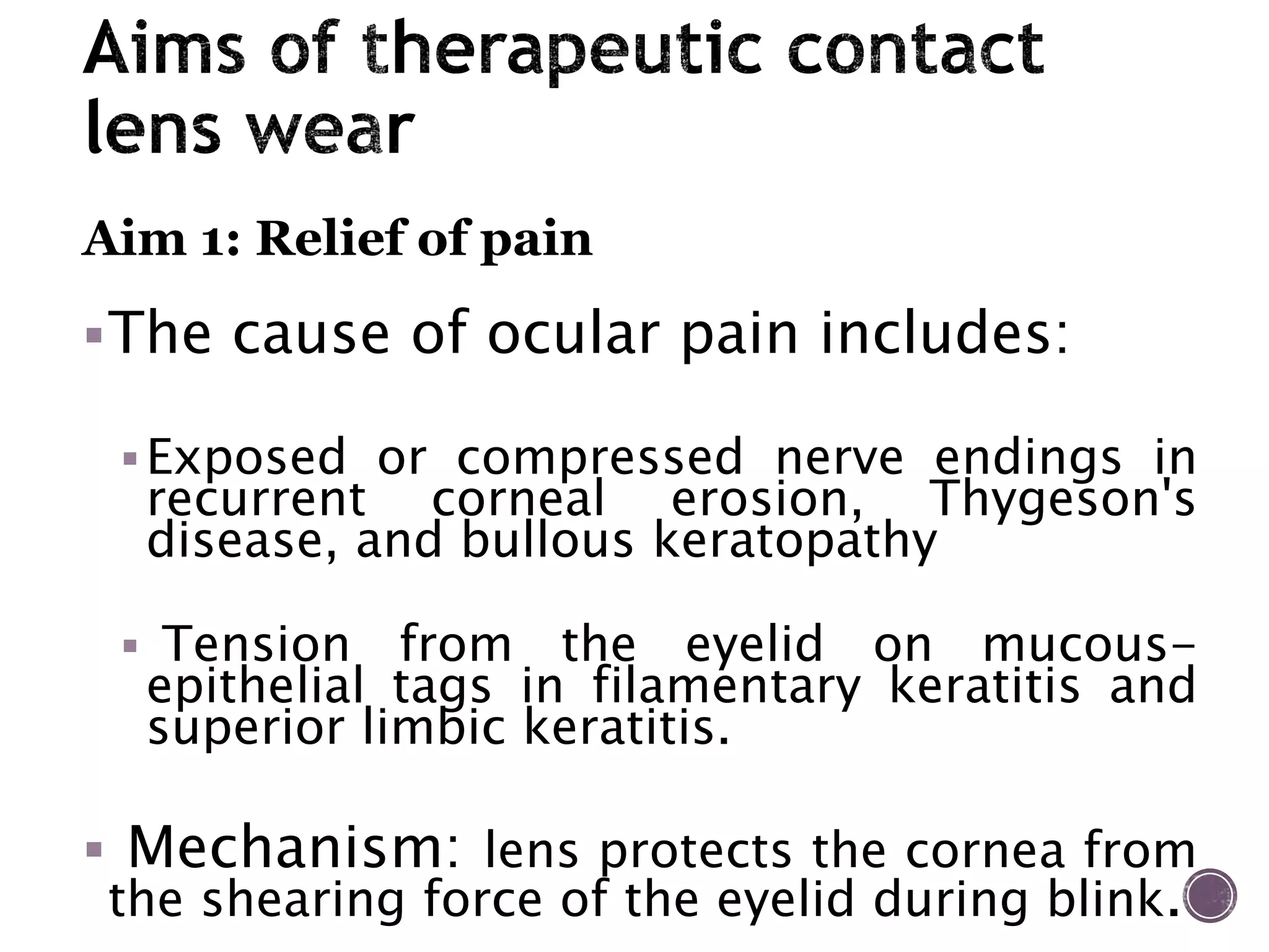 Therapeutic Contact lenses | PPTX