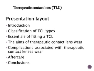 Therapeutic Contact lenses | PPTX