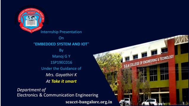 manoj Internship ppt.pptx embedded system | PPT