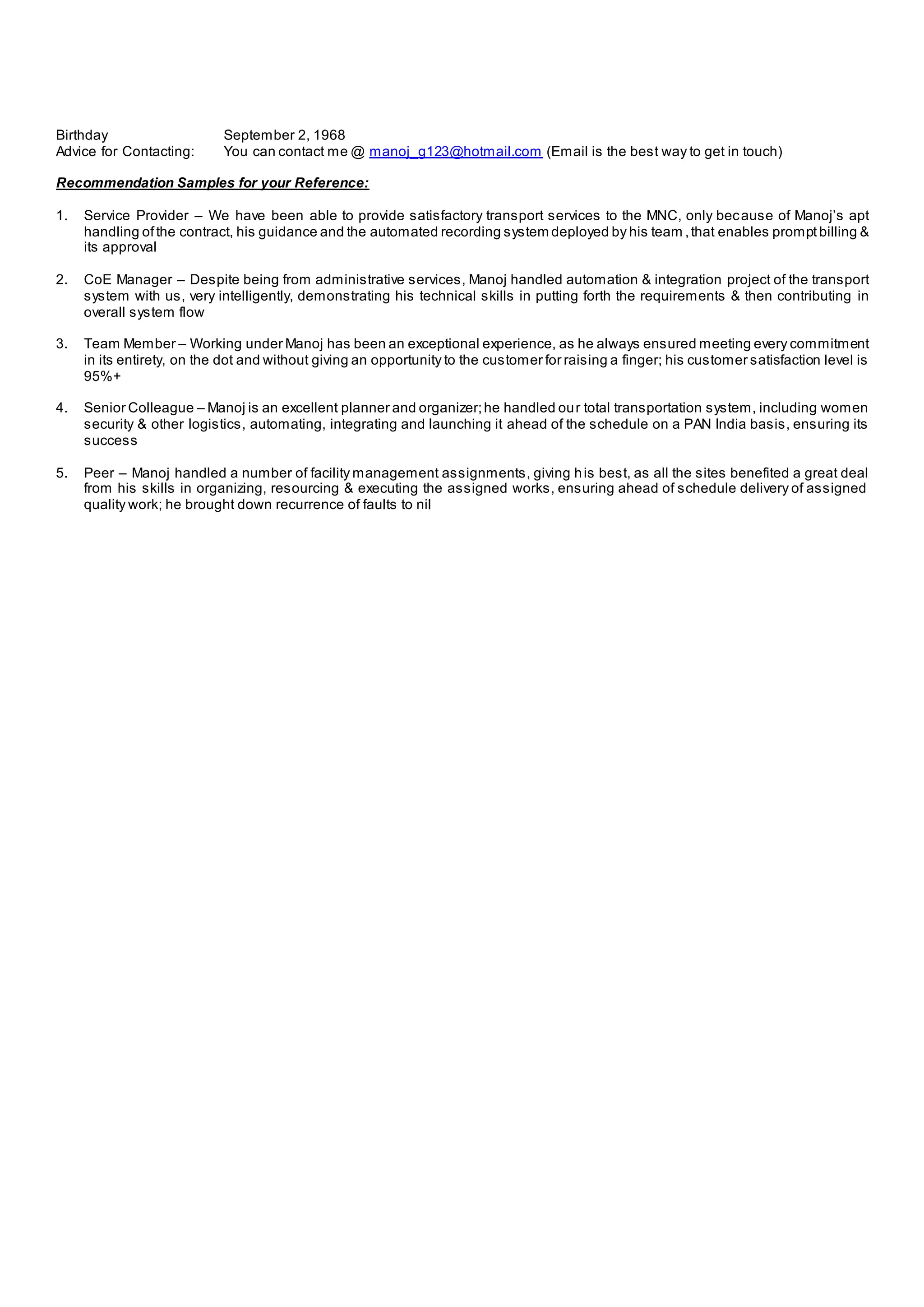 Manoj linkedin profile | PDF Manoj linkedin profile | PDF