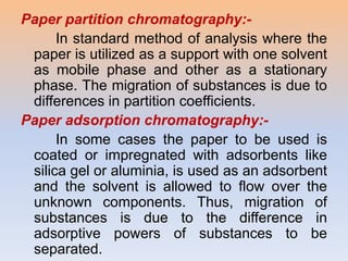 Presentation on principle of paper chromatography and Rf Value | PPSX