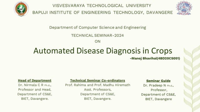 Automated disease detection in crops using CNN | PDF