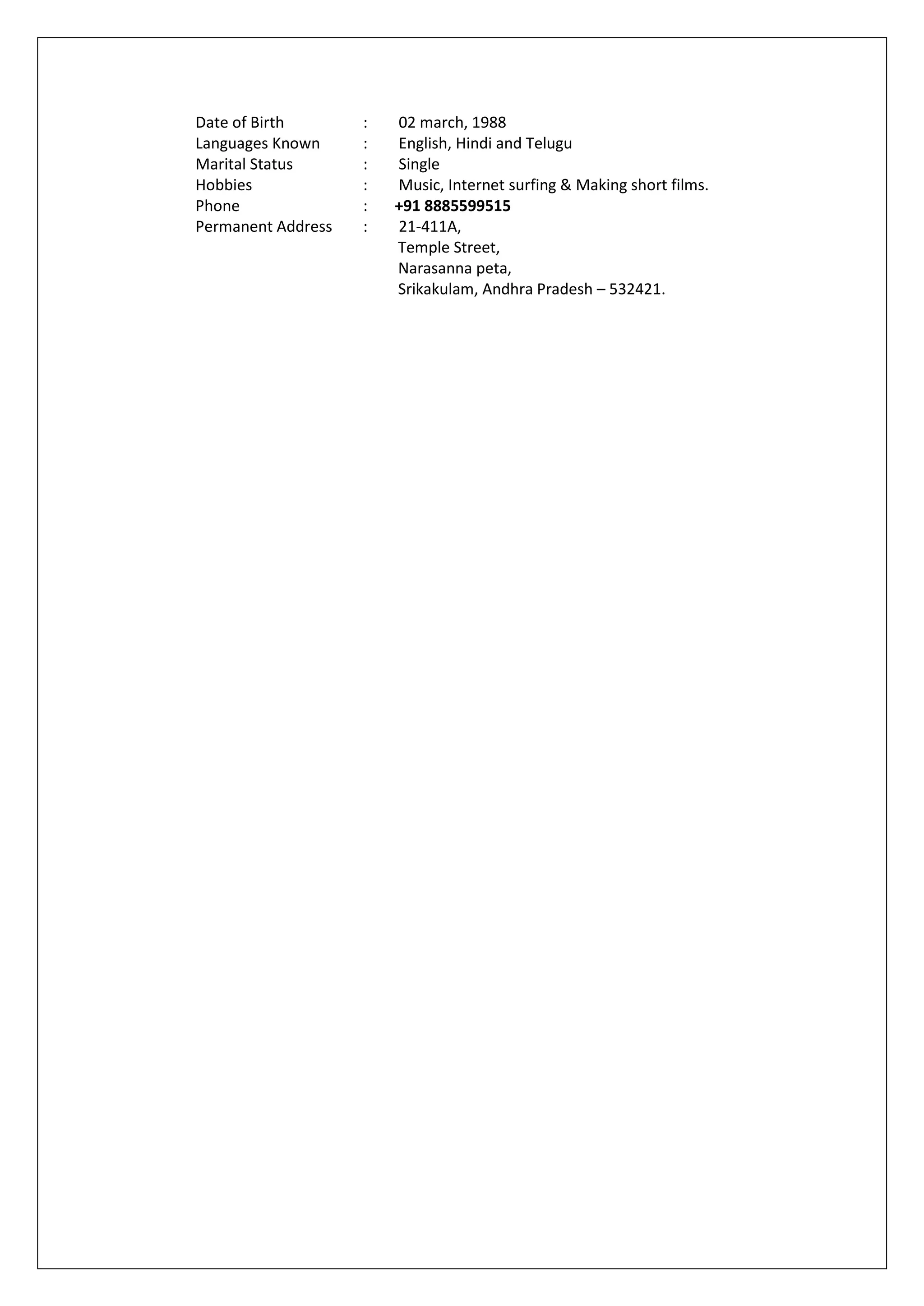 Manoj profile1 | PDF