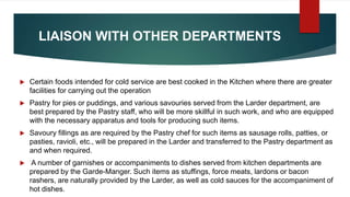 larder food production BHM or B.SC(HHA) 5th Semester | PPTX