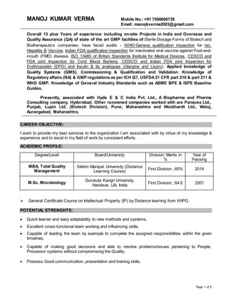 Manoj resume1 | DOCX