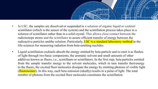A Presentation on Solid and Liquid Scintillation | PPTX