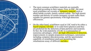 A Presentation on Solid and Liquid Scintillation | PPTX