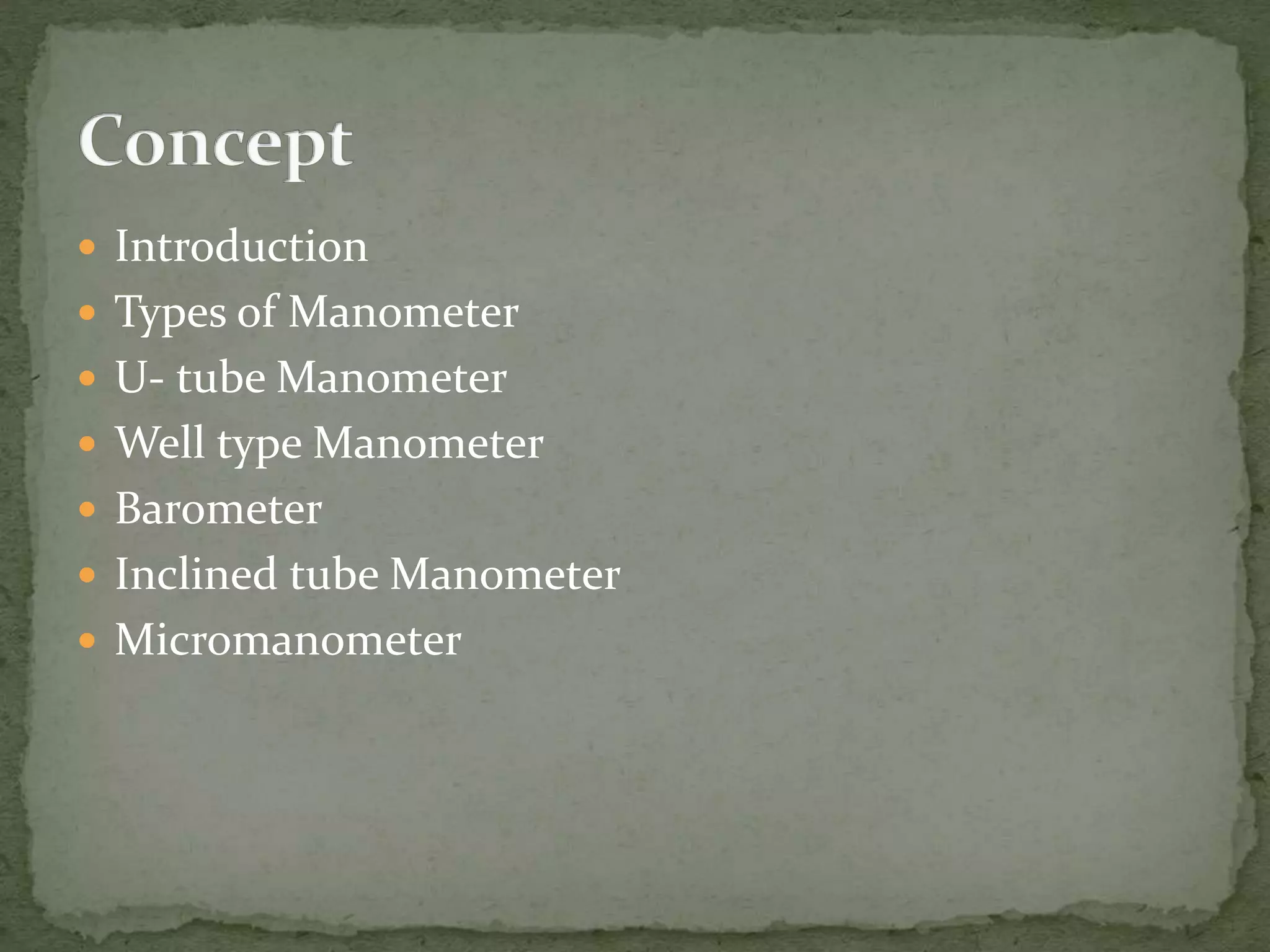 Manometer | PPTX