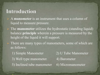 Manometer | PPTX
