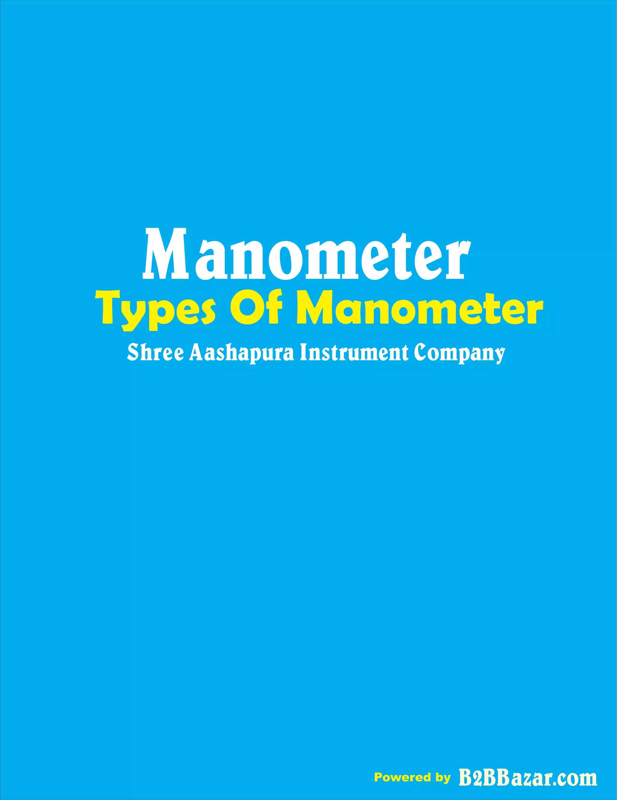Manometer | PDF | Chemistry | Science