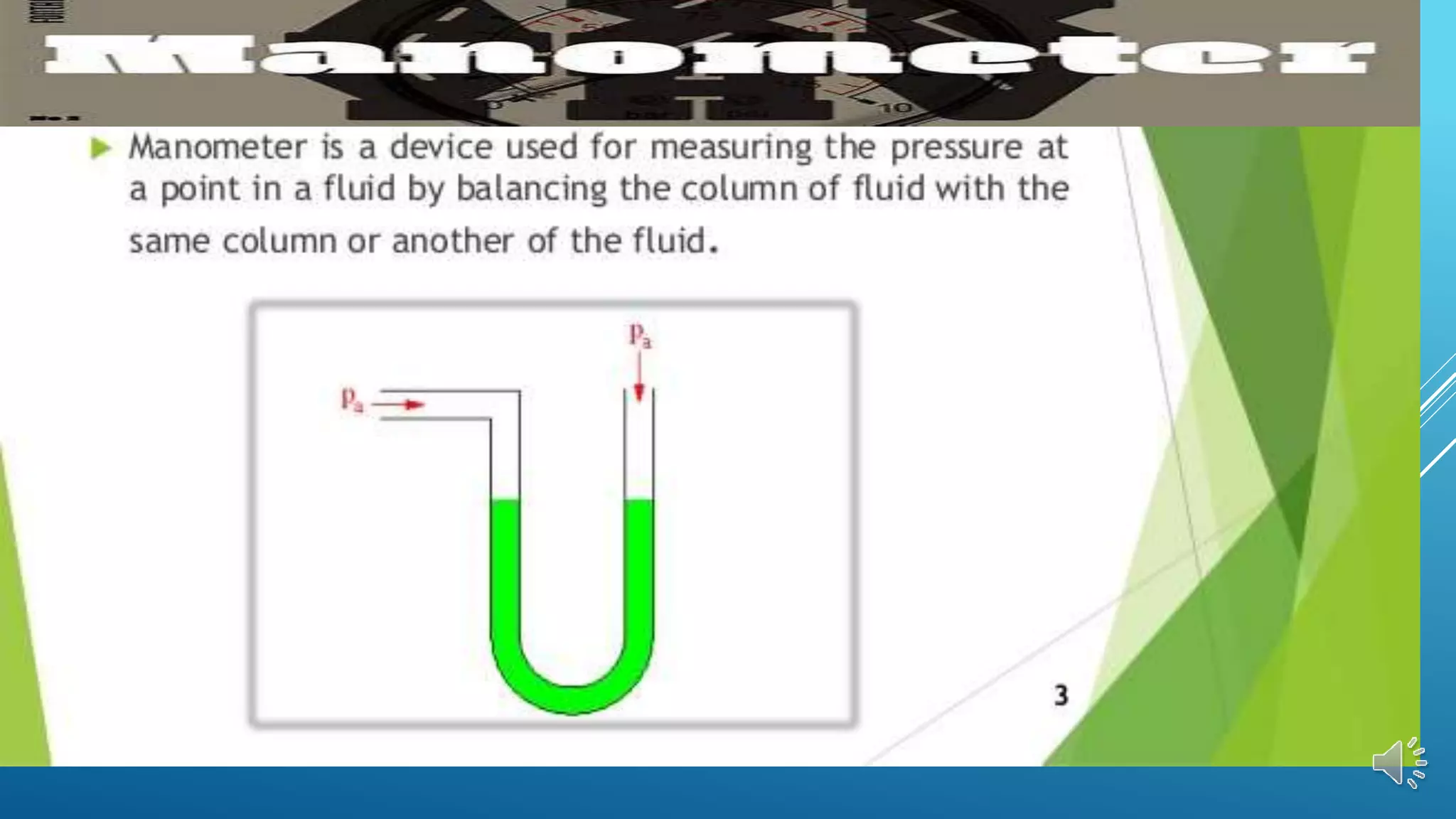 Manometer and its types | PPTX