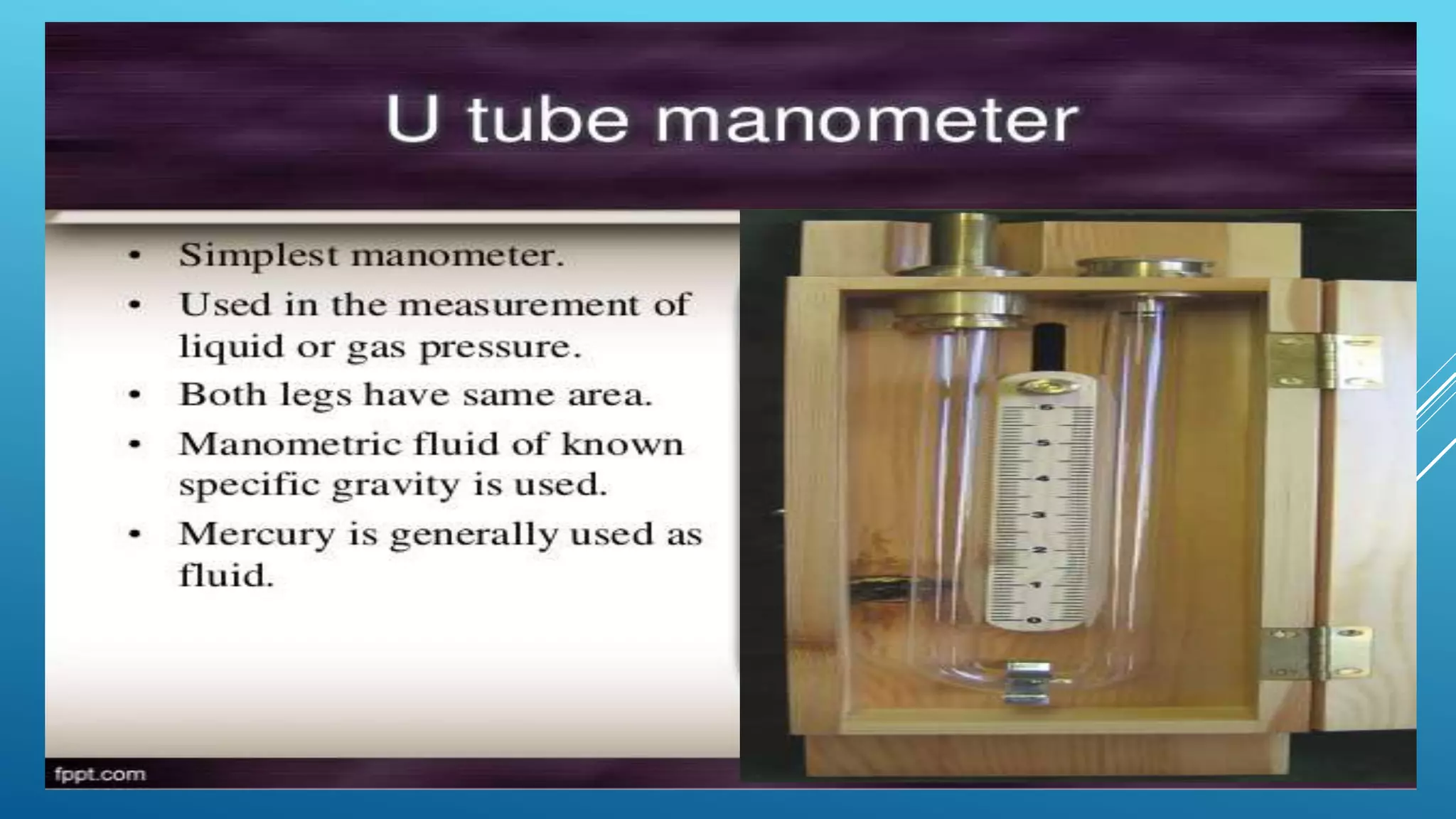Manometer and its types | PPTX