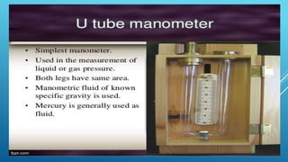 Manometer and its types | PPTX