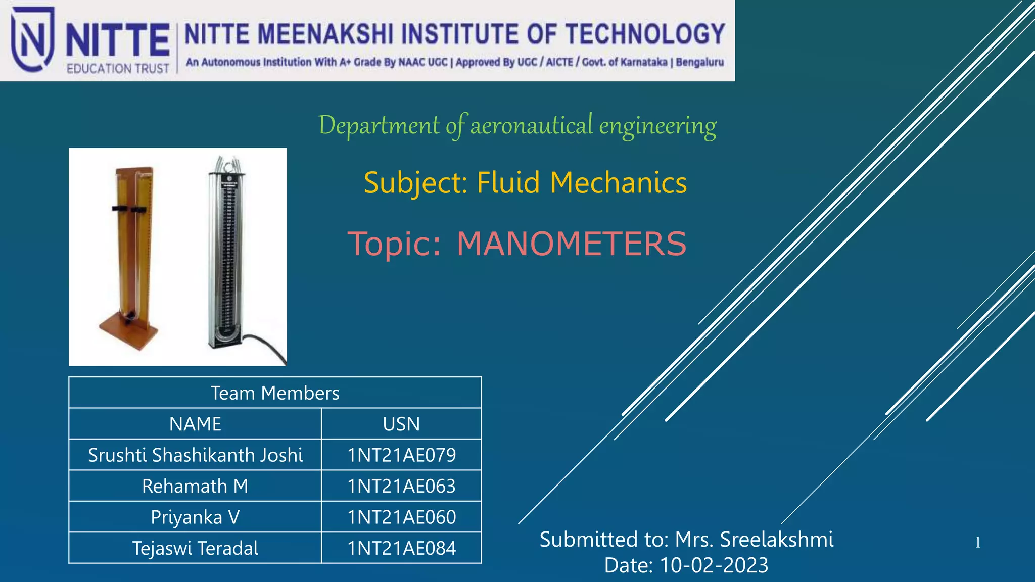 Manometers.pptx | Chemistry | Science
