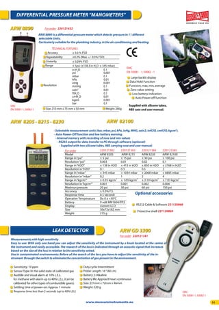 Manometers and leak detector | PDF