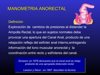 Manometria Anorectal Quito | PPT