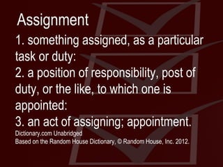Man on assignment final | PPT