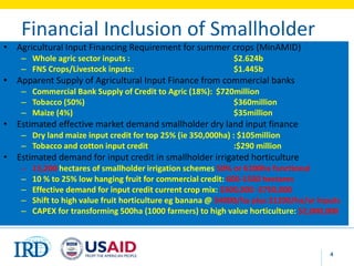 Horticultural Value Chain Development & Financing Strategies for ...