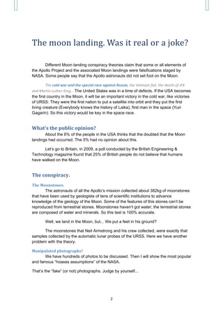 Man on the moon | PDF