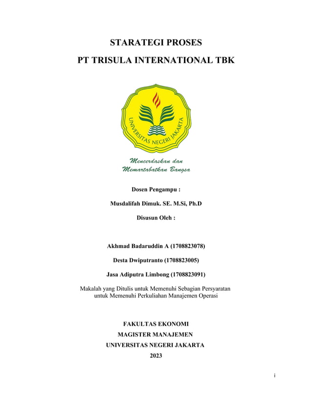 Manop Kel 9 rev strategi proses pt trisula | PDF