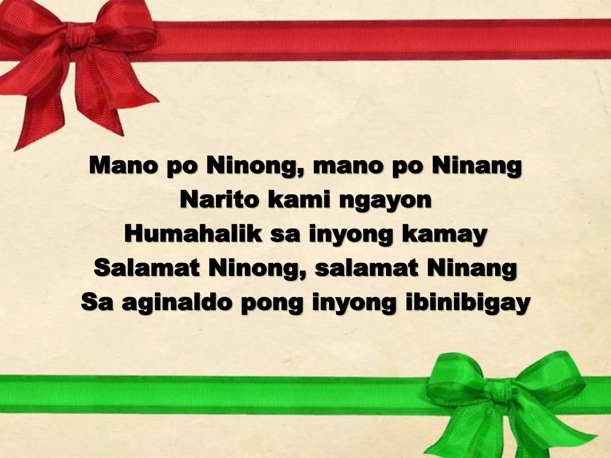 Mano Po Ninong | PPT