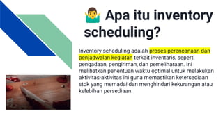 Inventory Scheduling Slide Breakdown Operational Management | PDF
