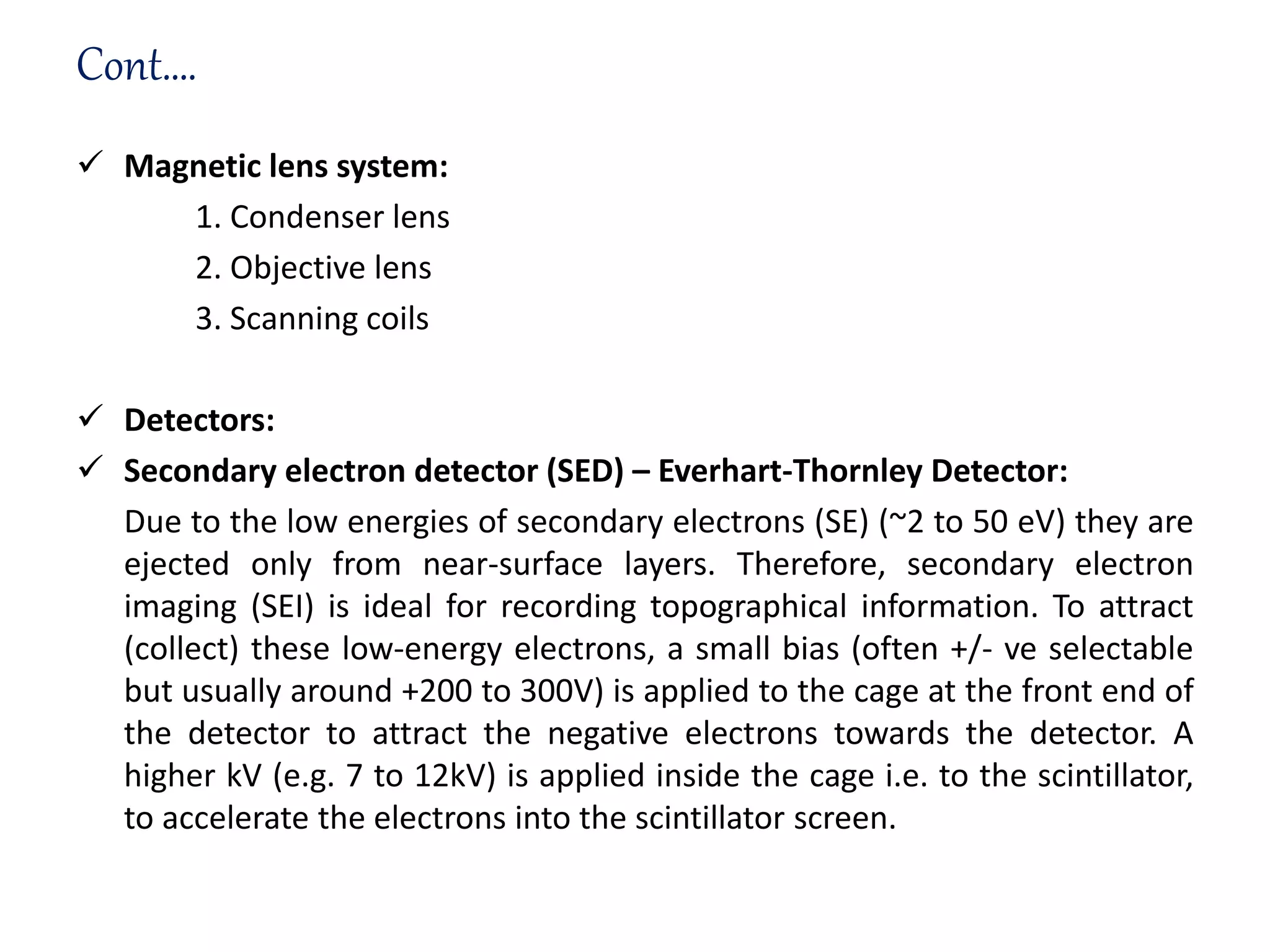 Scanning Electron Microscope (SEM) | PPTX