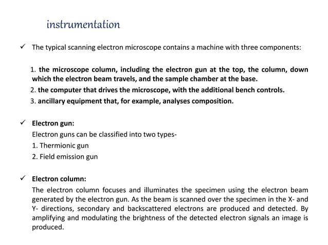 Scanning Electron Microscope (SEM) | PPTX