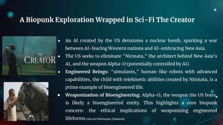 Man or Manufactured_ Redefining Humanity Through Biopunk Narratives.pptx