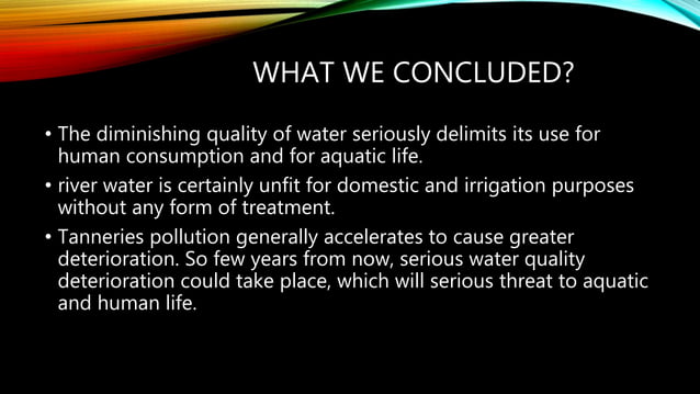 Leather tanneries waste and its hazardous , Effects on environment and ...