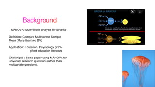 MANOVA paper review with example in R | PPT