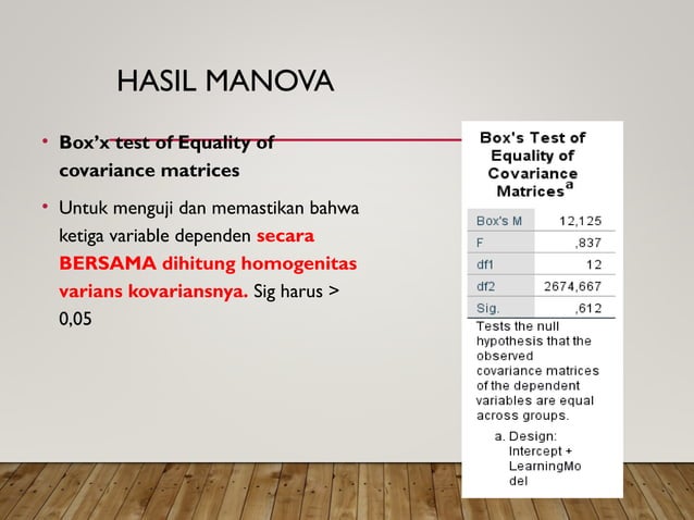 Manova Analisis Multivariatif Varianceppt