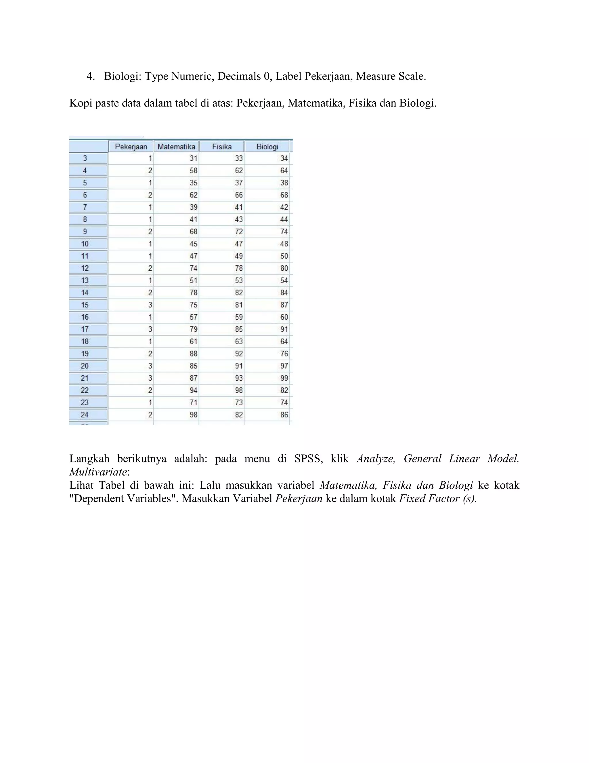 Manova dalam spss | PDF