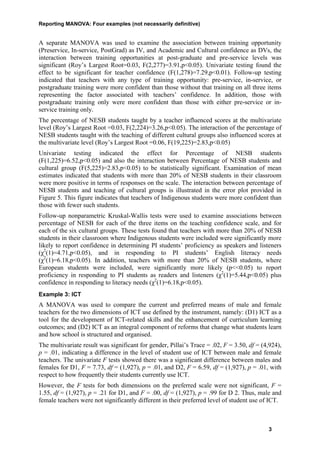 Manova reporting | PDF