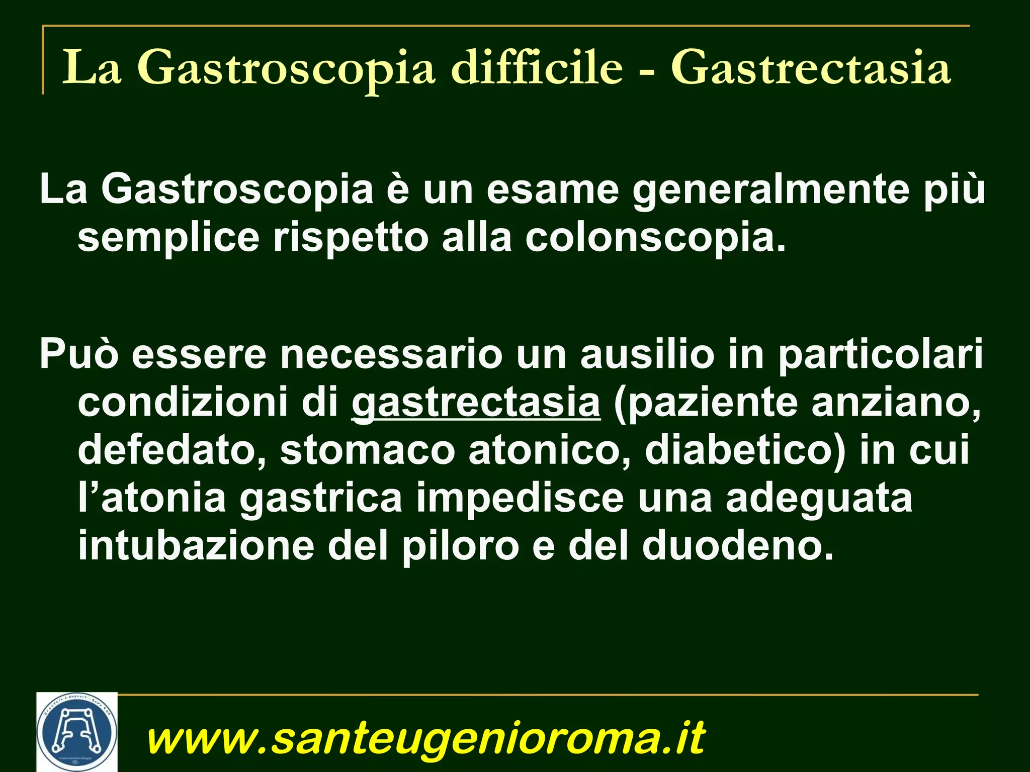 Lisi D. Il ruolo dell'infermiere in endoscopia digestiva | PPT