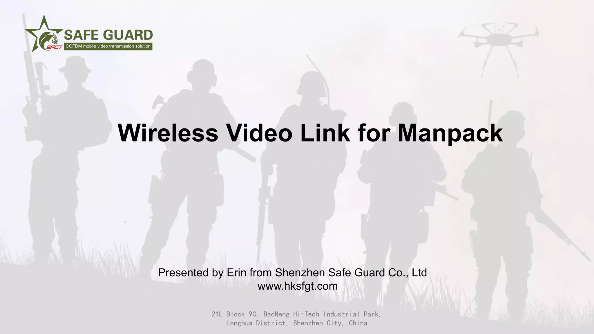 Manpack wireless video transmitter receiver from shenzhen safe guard | PPT